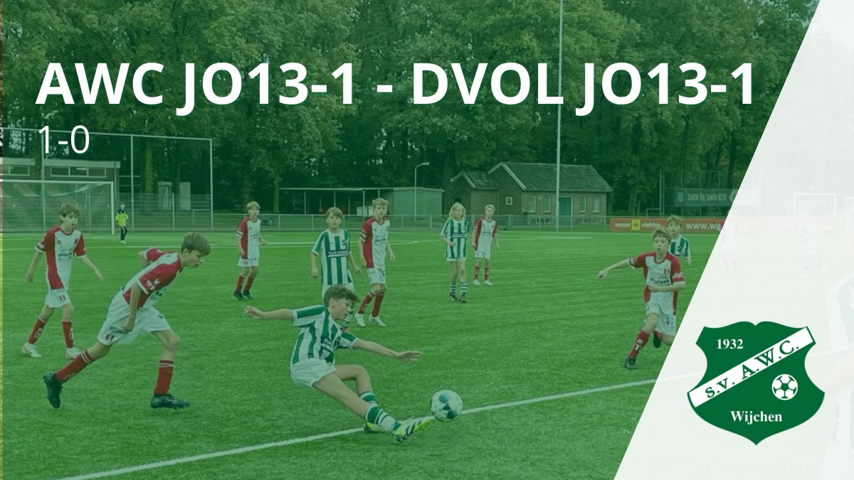 AWC JO13-1 – DVOL JO13-1 - Een wedstrijdverslag van AWC